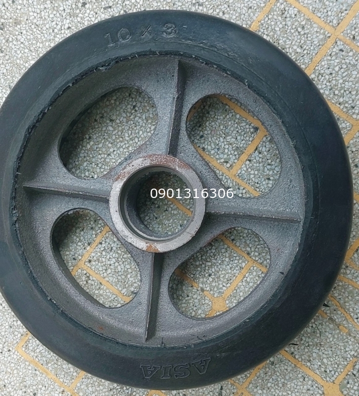 Bánh xe cao su 10x3 bánh cao su ASIA 250x70